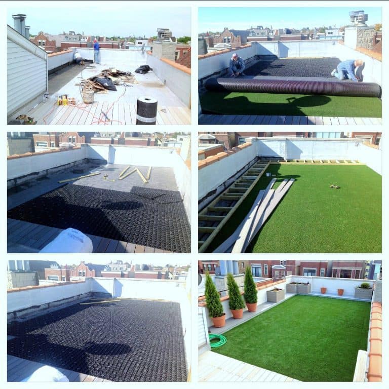 DIY Synthetic Turf Rooftop Drainage
